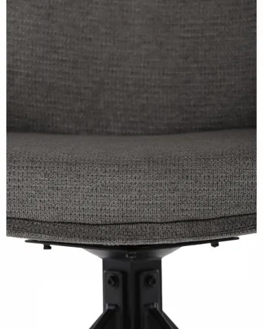 Jídelní židle 180° otočná lanýžová voděodolná látka, černý kov DCH-P3174 GREY2