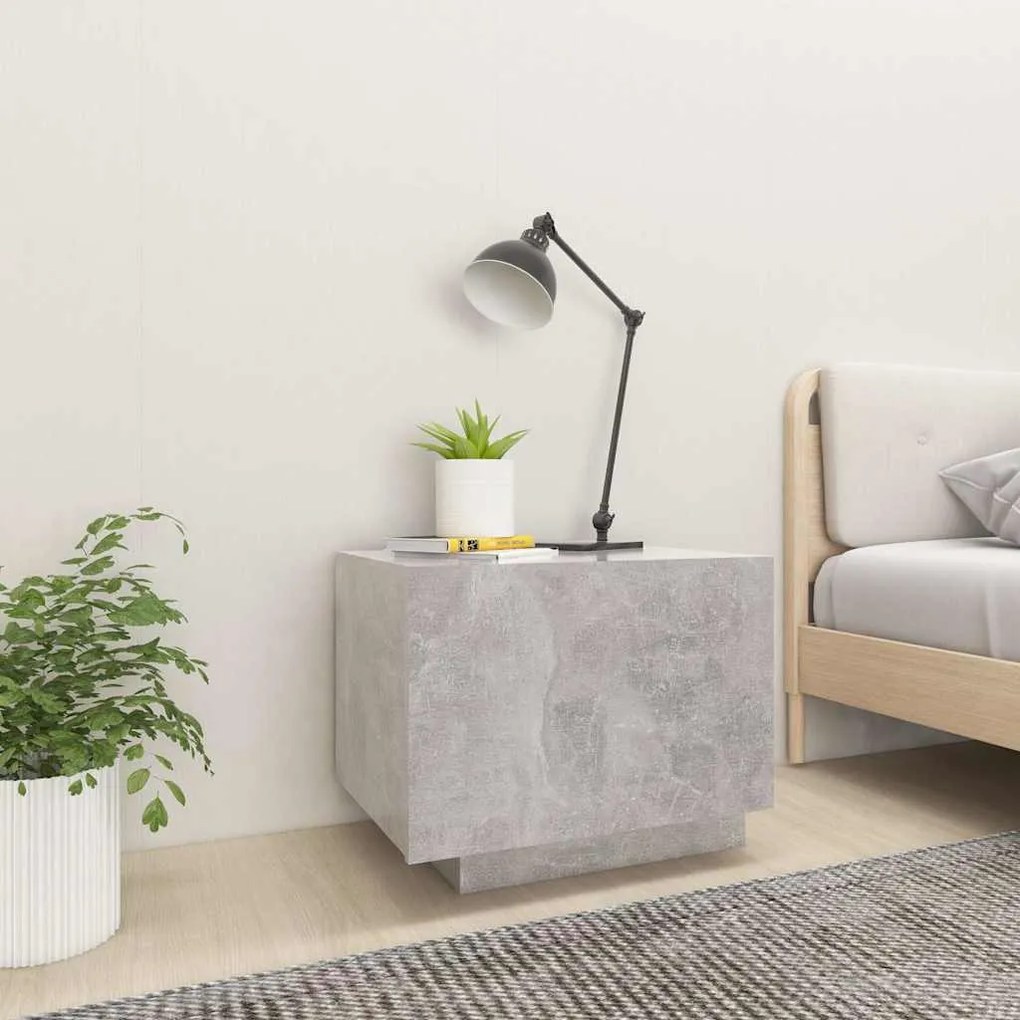 Noční stolek betonově šedý 100 x 35 x 40 cm kompozitní dřevo 3082769