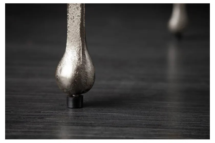 Massive home | Designový odkládací stolek LIQUID LINE L 50 CM stříbrný