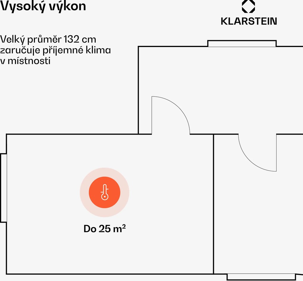 Klarstein El Paso stropní ventilátor se světlem | 132 cm | 35 W | Tichý provoz | Dřevo