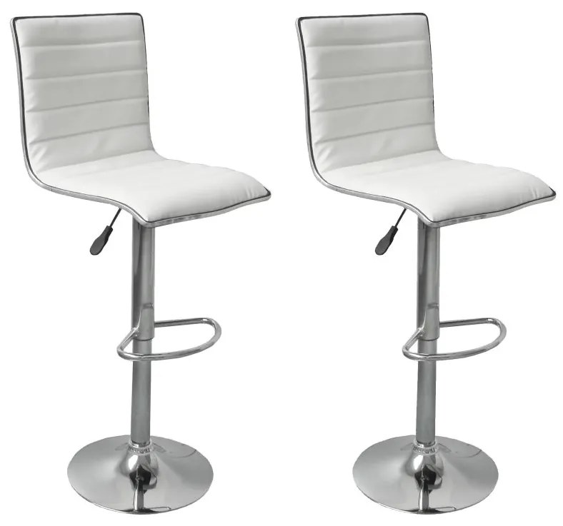 60245 vidaXL Barové stoličky 2 ks bílé umělá kůže