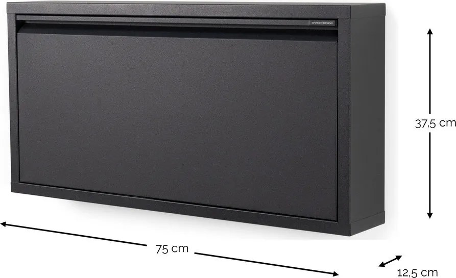 Světle žlutý ocelový výklopný/závěsný botník 75x37,5x12,5 cm Billy – Spinder Design