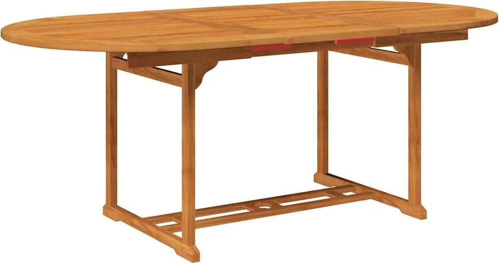 5dílný zahradní jídelní set masivní akáciové dřevo 150-200 cm 3058011