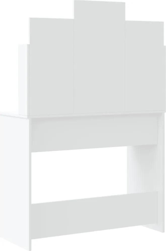 vidaXL Toaletní stolek s LED osvětlením 96 x 40 x 142 cm [837892] Barva: Bílá