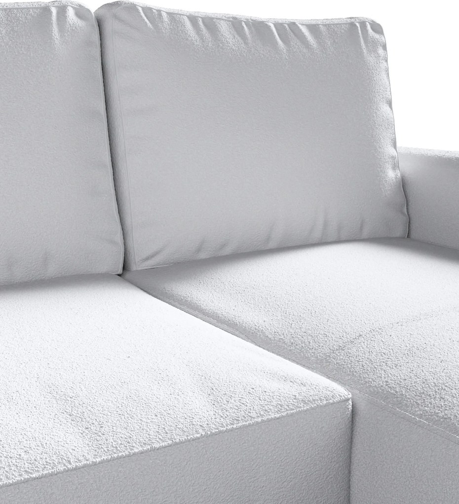 Potah na pohovku IKEA Backabro rozkládací se šezlongem barva bílá látka pletený vzor