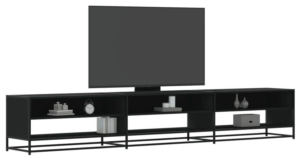 TV skříňka černá 270 x 40 x 46 cm kompozitní dřevo