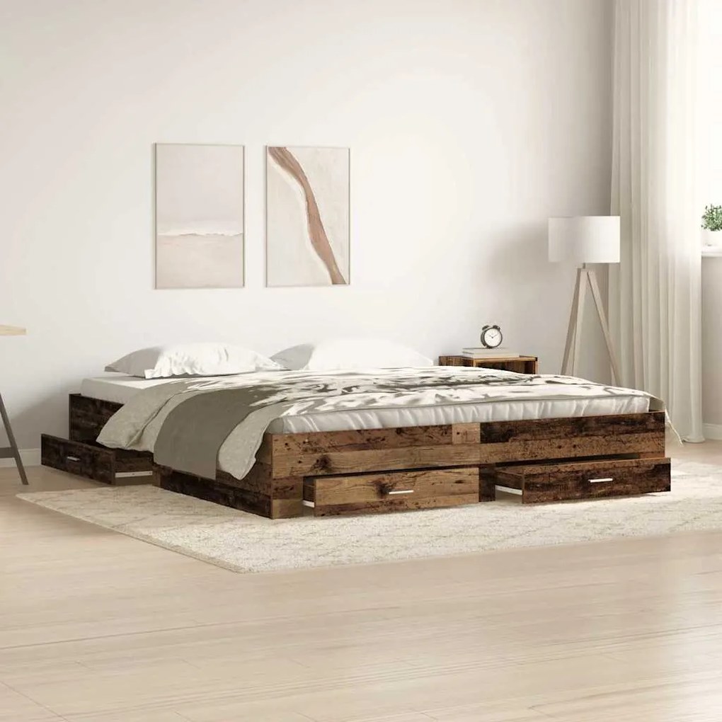 Rám postele Staré dřevo 180 x 200 cm Kompozitní dřevo 3333960