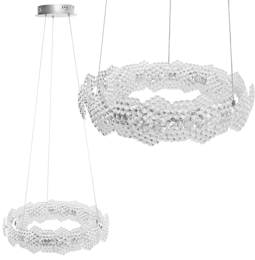 Toolight Závěsné LED osvětlení Crystal LE5 MS016-CP chrom 47 cm