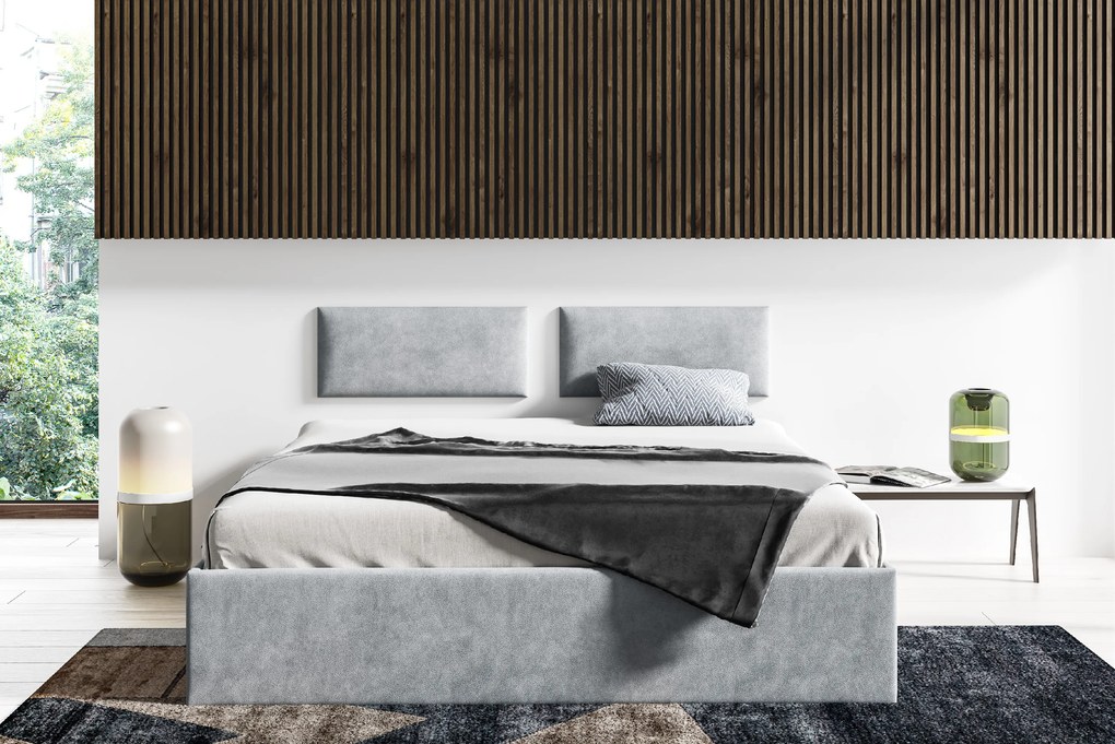 Eka Čalouněná postel Lucy - 180x200 cm Barva látky Trinity: Světle růžová (Trinity 2319), Úložný prostor: Bez úložného prostoru