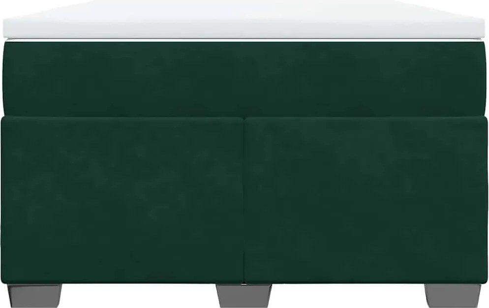 Box spring postel s matrací tmavě zelená 120x190 cm samet 3285272