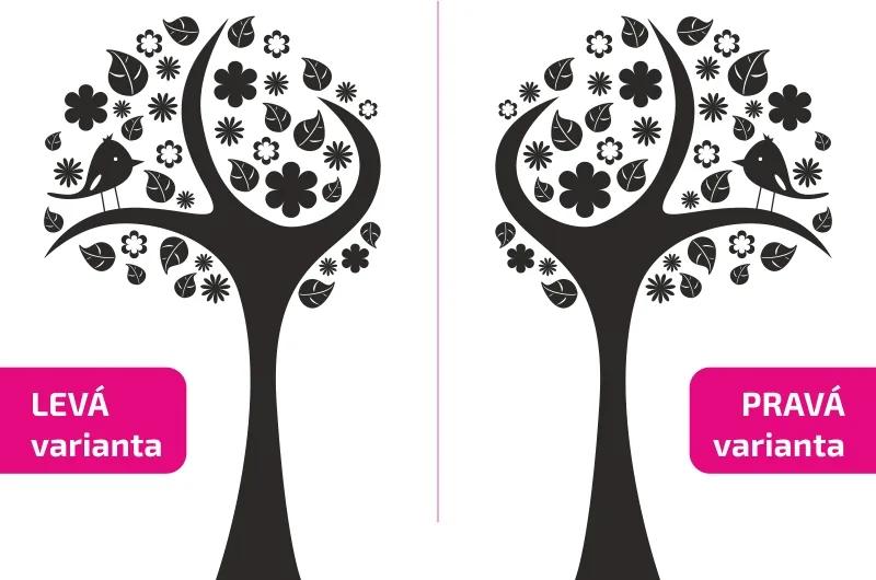 WALLVINIL Samolepky na zeď - Strom jarní Barva: Stříbrná, Velikost: 80x47 cm, Pravá / Levá: LEVÁ (strom/větev směřuje doleva)