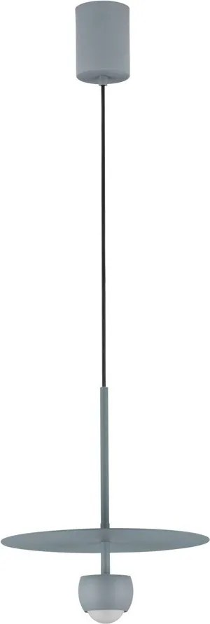 Šedomodré hliníkové LED závěsné svítidlo ø 30 cm Edem – Nova Luce