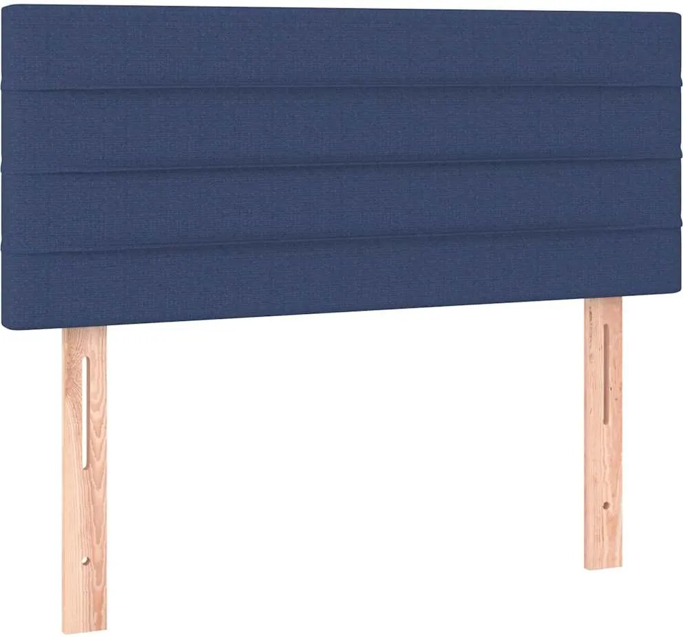 Box spring postel s matrací a LED modrá 90x200 cm textil 3133771