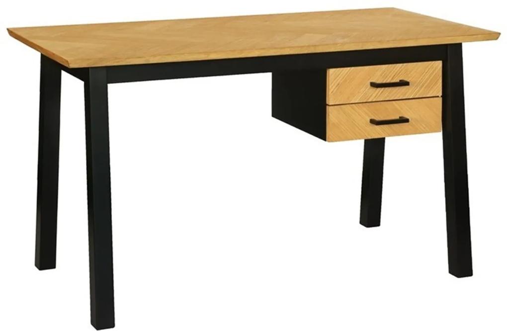 Designový psací stůl Nazy 130 cm vzor dub