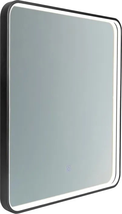 Dotykové nástěnné zrcadlo s LED osvětlením VEGA 65x80 cm černé