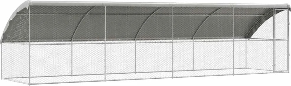 Psí kennel 4 ks Stříbrná 8 x 2 x 2 m Pozinkovaná ocel 3368330
