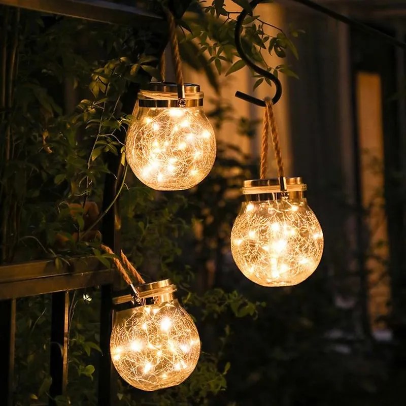 ACA Lighting LED Solární sklenička, 30 LED, IP44, 600mAh, teplá bílá