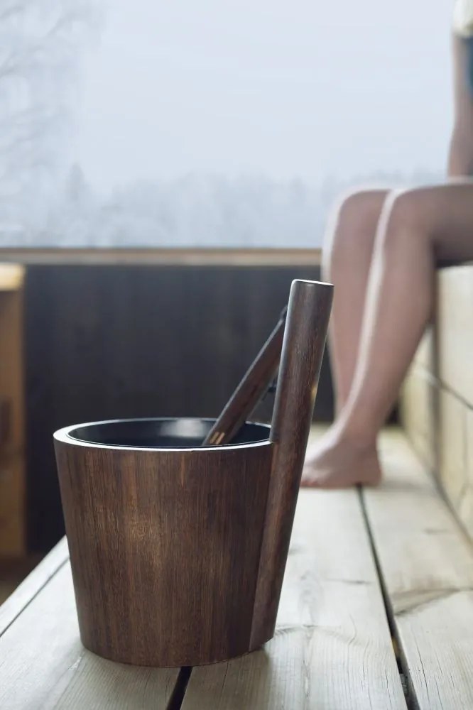 Rento Bamboo Duo 640976 – vědro do sauny 5 l, tmavý bambus
