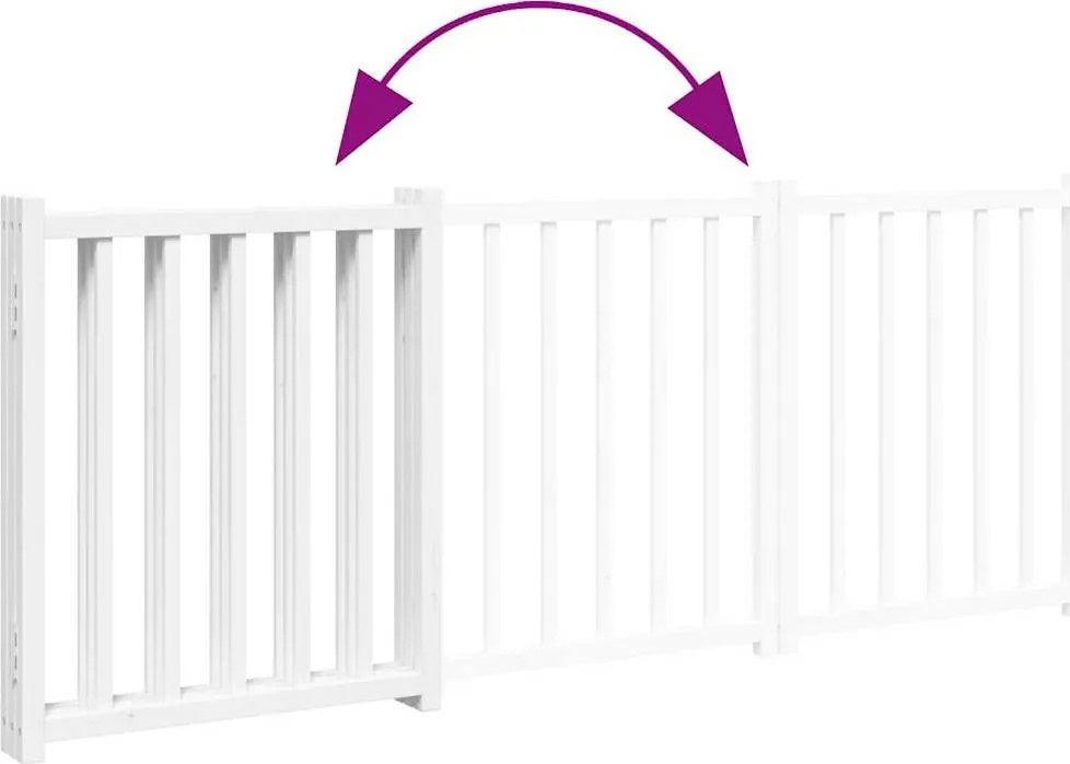 vidaXL Zábrana pro psy skládací 3 panely 150 cm masivní jedle [352276] Barva: Přírodní