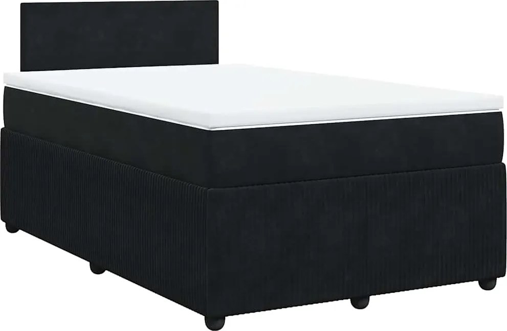 Box spring postel s matrací černá 120 x 190 cm samet 3289982