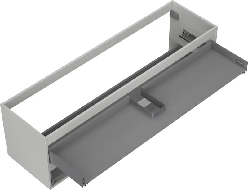 Mexen Box-A, závěsná skříňka 160 cm, 2 zásuvky, matná šedá, 91AX0-1600-470-2-62