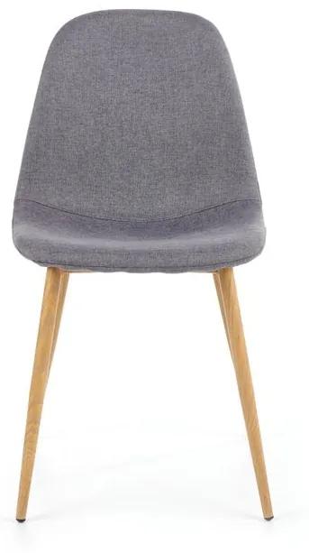 Halmar Jídelní židle K220, šedá/medový dub