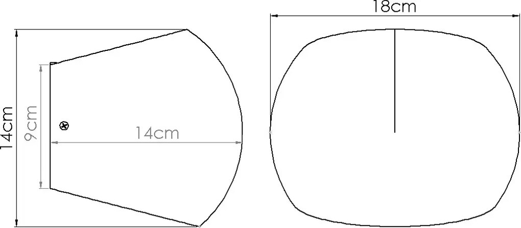Nástěnné svítidlo Globe, 1x betonové stínidlo