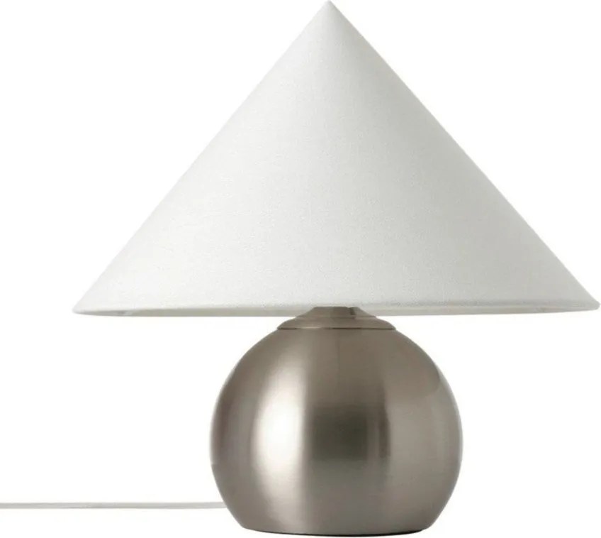 Bílá/v leskle stříbrné barvě látková stolní lampa (výška 38 cm) Connie – Ellos Home