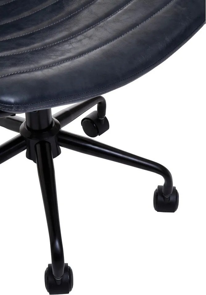 Tmavě šedá kancelářská židle z imitace kůže Forbes – Premier Housewares