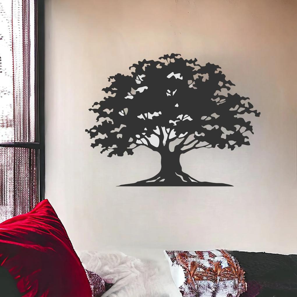 Strom života 17 - kovový obraz na zeď Velikost: 100cm, Barva: Black