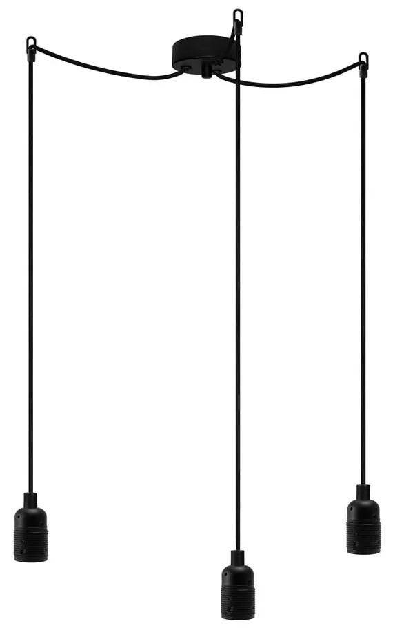 Černé závěsné svítidlo se 3 kabely Bulb Attack Uno Basic