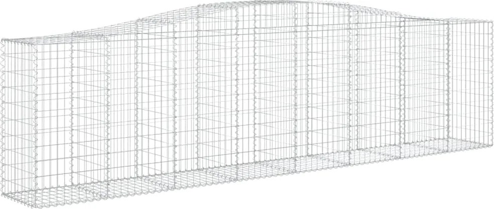 Klenuté gabionové koše 15ks 400x50x100/120cm pozinkované železo 3145965