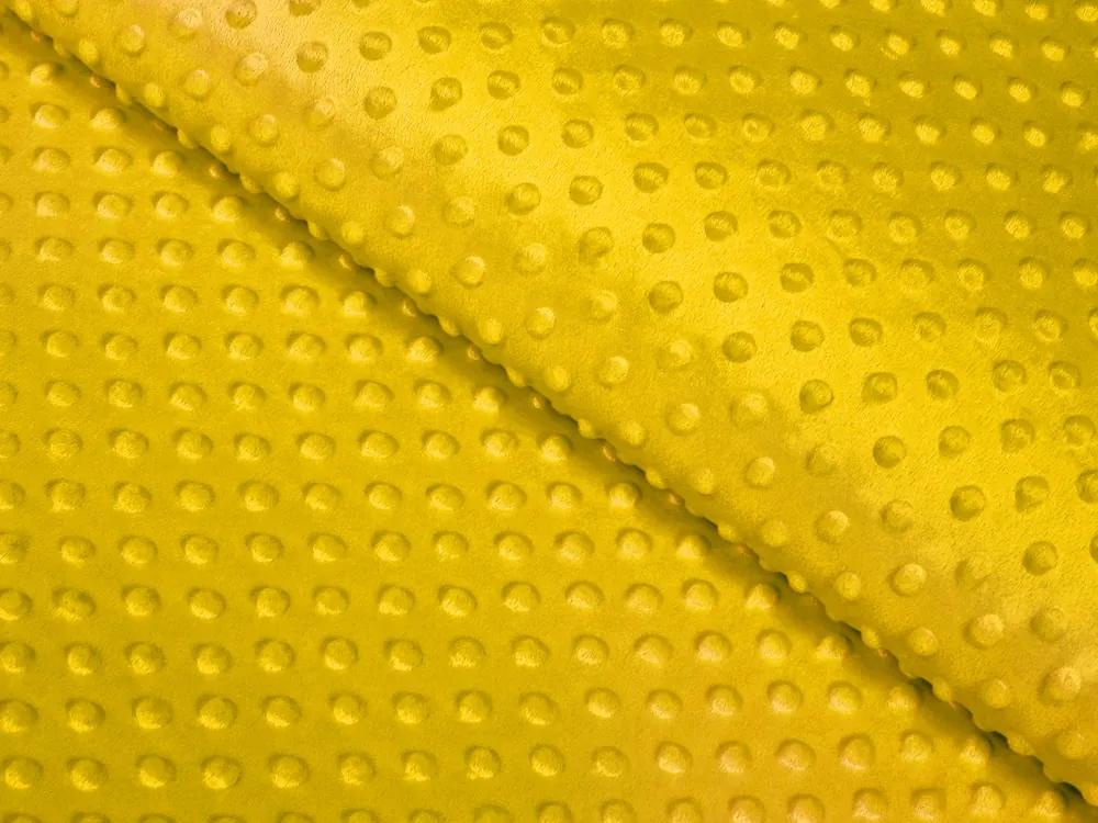 Biante Dětský povlak na polštář Minky 3D puntíky MKP-026 Hořčicový 40 x 60 cm