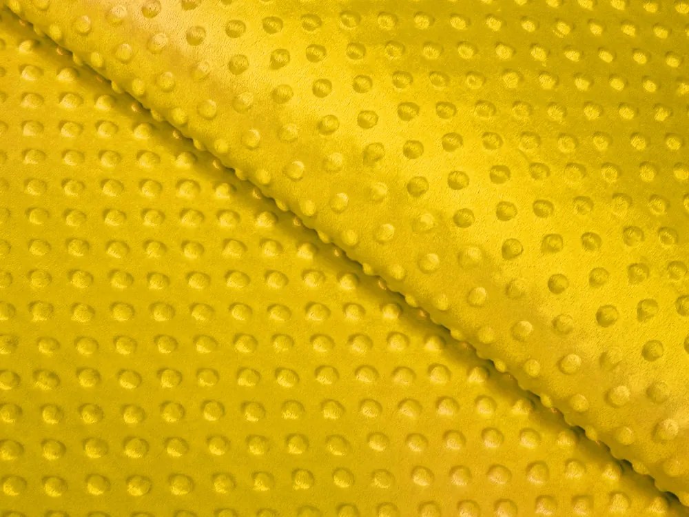 Biante Dětský povlak na polštář Minky 3D puntíky MKP-026 Hořčicový 70 x 90 cm