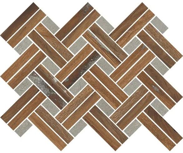 Ceramica Rondine Infusion mozaika 25,5x33,5 braid nut matná