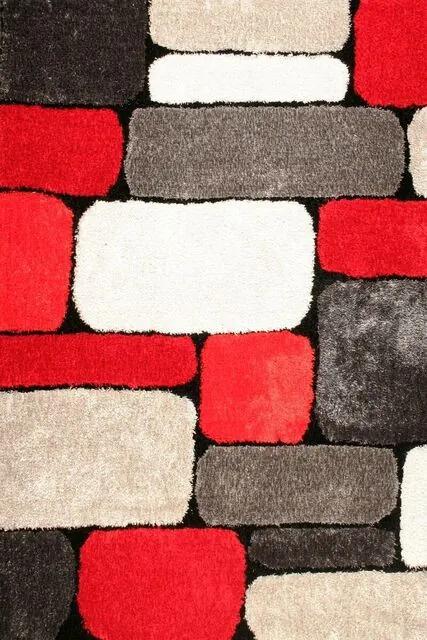 Vopi | Kusový koberec Nelson Shaggy silver - 140 x 200 cm