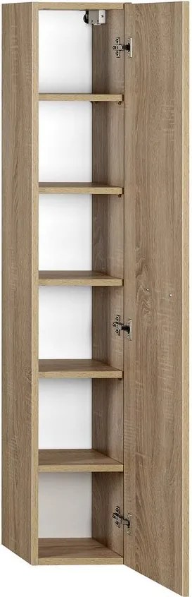 Aqualine Sapho, ZOJA/KERAMIA FRESH skříňka vysoká 25x140x20cm, dub platin