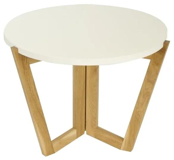Konferenční stolek Dilmar 60 cm, bílá/dub