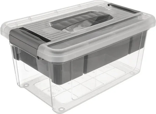 Úložný box s víkem a vyjímatelným vkladem