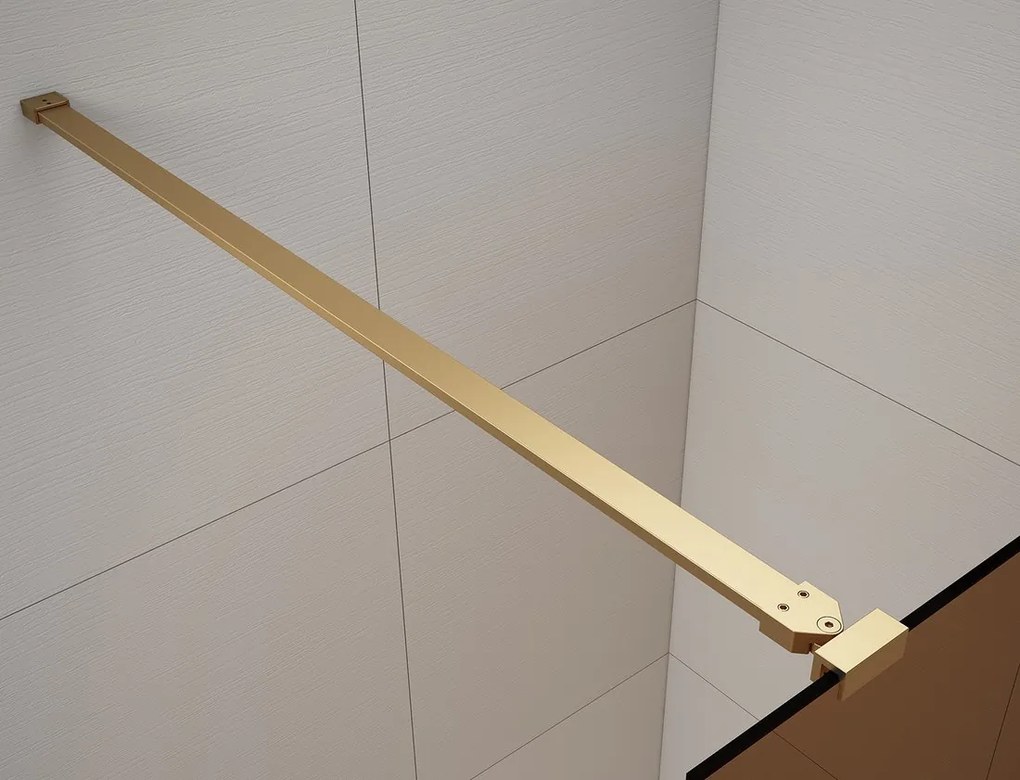 Polysan Esca Gold Matt jednodílná sprchová zástěna 130 x 210 cm do prostoru zlatá sklo čiré ES1013-08