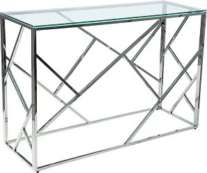 Nábytkáři ORFA ESCADA C-odkládací stolek- transparentní/stříbrný (120x40) (ESCADACS=1balík) (S) (K150-E)