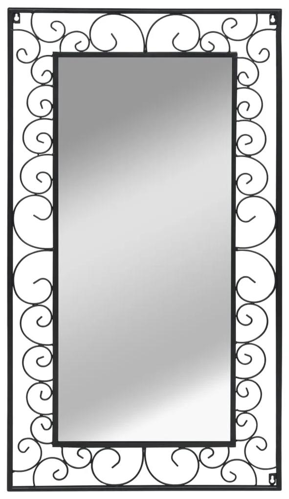 245922 vidaXL Nástěnné zrcadlo obdélníkové 60 x 110 cm černé