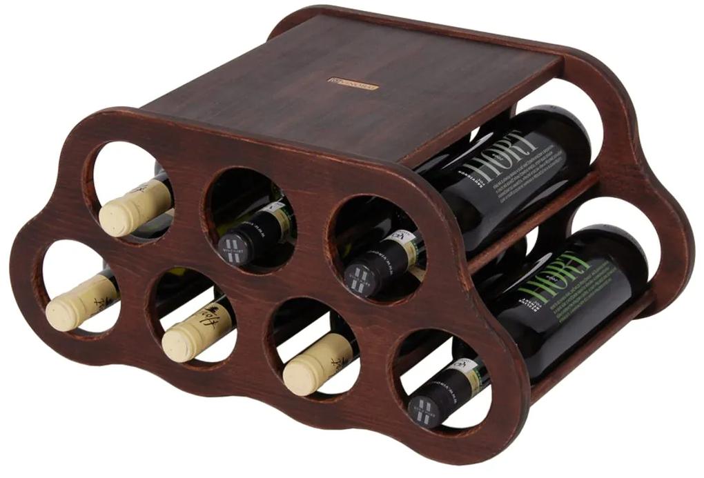 Domácí vinotéka 649 - Malá dřevěná vinotéka na 7 lahví