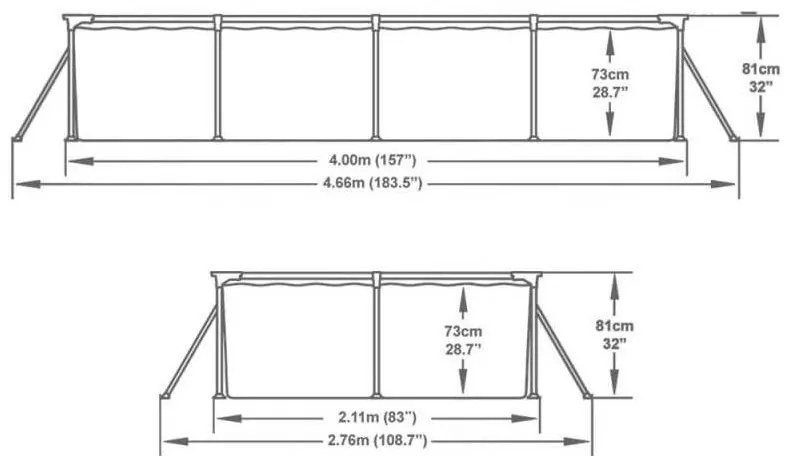 Bestway Steel Pro 4 x 2,11 x 0,81 m 56405
