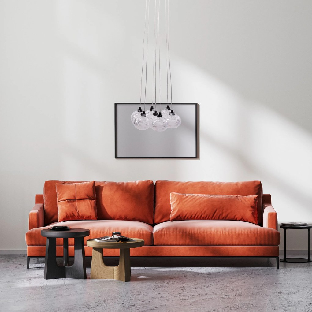 Toolight Závěsné osvětlení Modern D2 MS020-7CP černé