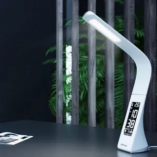 Stolní lampička LED Panlux LORD bílá kůže PN15100004