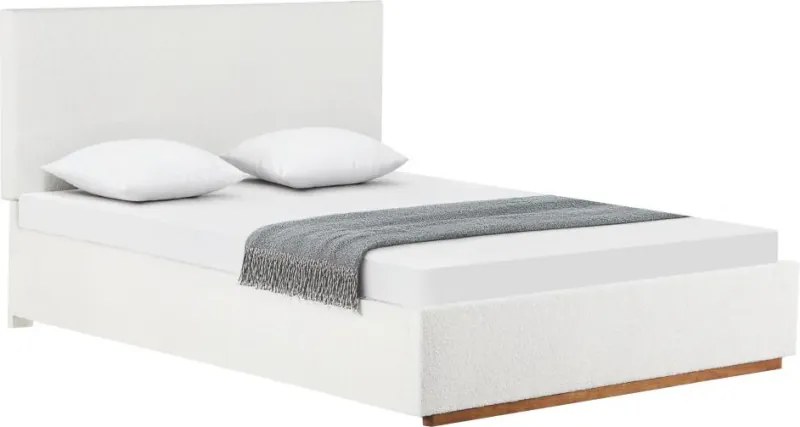 Čalouněná postel NUVOLA bílá 180x200 s roštem a úložným prostorem Kondela 0000405901