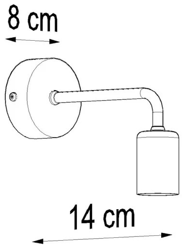 Sollux SL.0306 - Nástěnné svítidlo DUOMO 1xE27/60W/230V černá