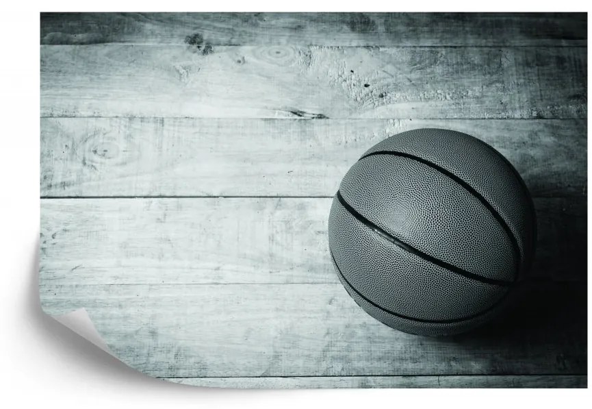 Fototapeta Basketbalový Míč Na Pozadí Desky Samolepící tapety 152.5x104