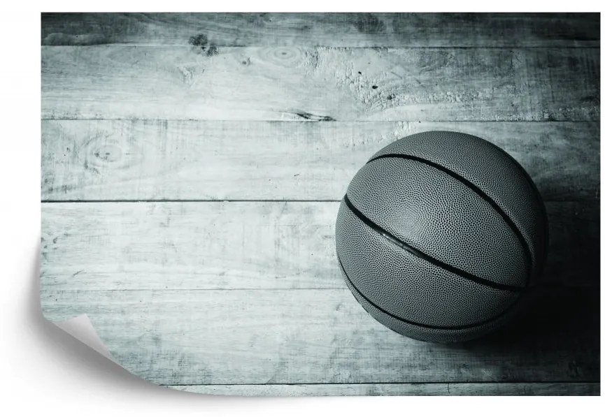 Fototapeta Basketbalový Míč Na Pozadí Desky Samolepící tapety 368x254